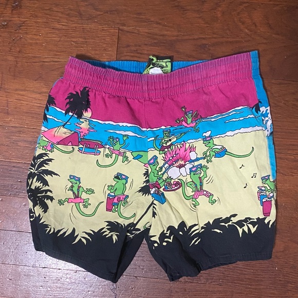 Vintage | Bottoms | Vintage Colorful Kids Shorts With Gecko Party ...